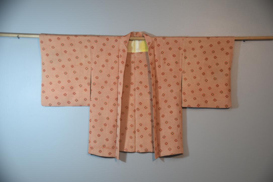 Blistering Orange Vintage Silk Haori Jacket - Buy Online Japanese Antiques