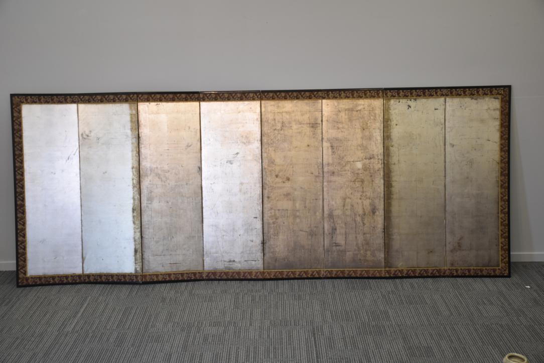 Wabi Sabi on Old Silver Leaf - 8 Panel Screen Width:3500mm - Buy Online ...